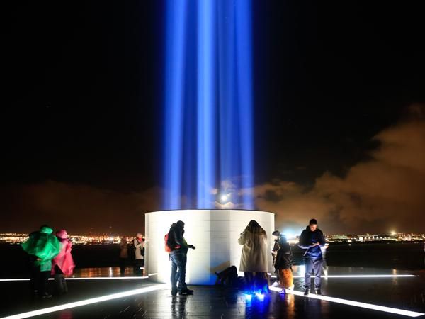 Imagine Peace Tower all lit up – Leoma Lovegrove